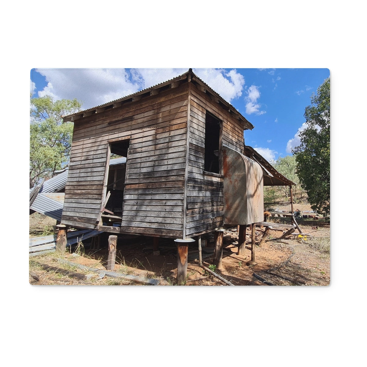 Outback Hut Glass Cutting Board – Middle Of Nowhere Creations