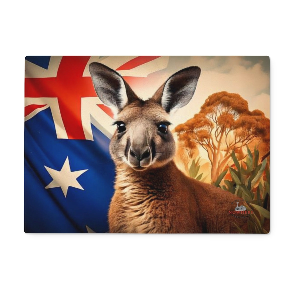 Aussie Serenity Glass Chopping Board – Middle Of Nowhere Creations